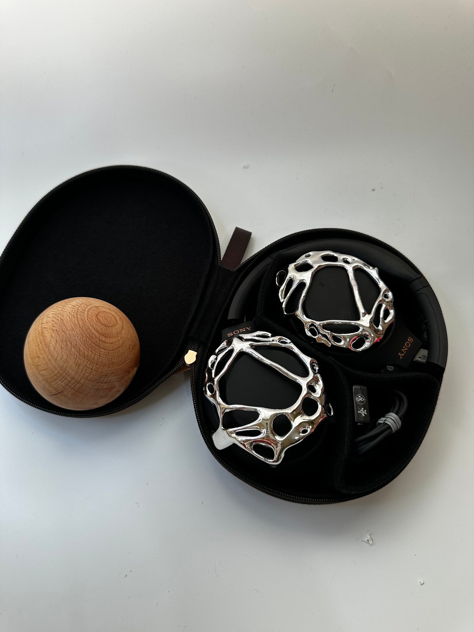 3D Printed 'scorch' Headphone Case for Sony WH-1000XM4 - Chrome Finish ...