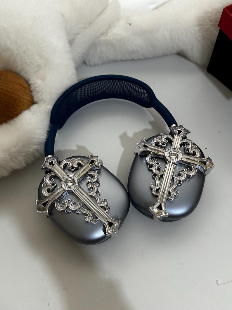 3D Printed 'cross Scroll Saw' Airpods Max Cover: Chrome, Gold, Silver ...
