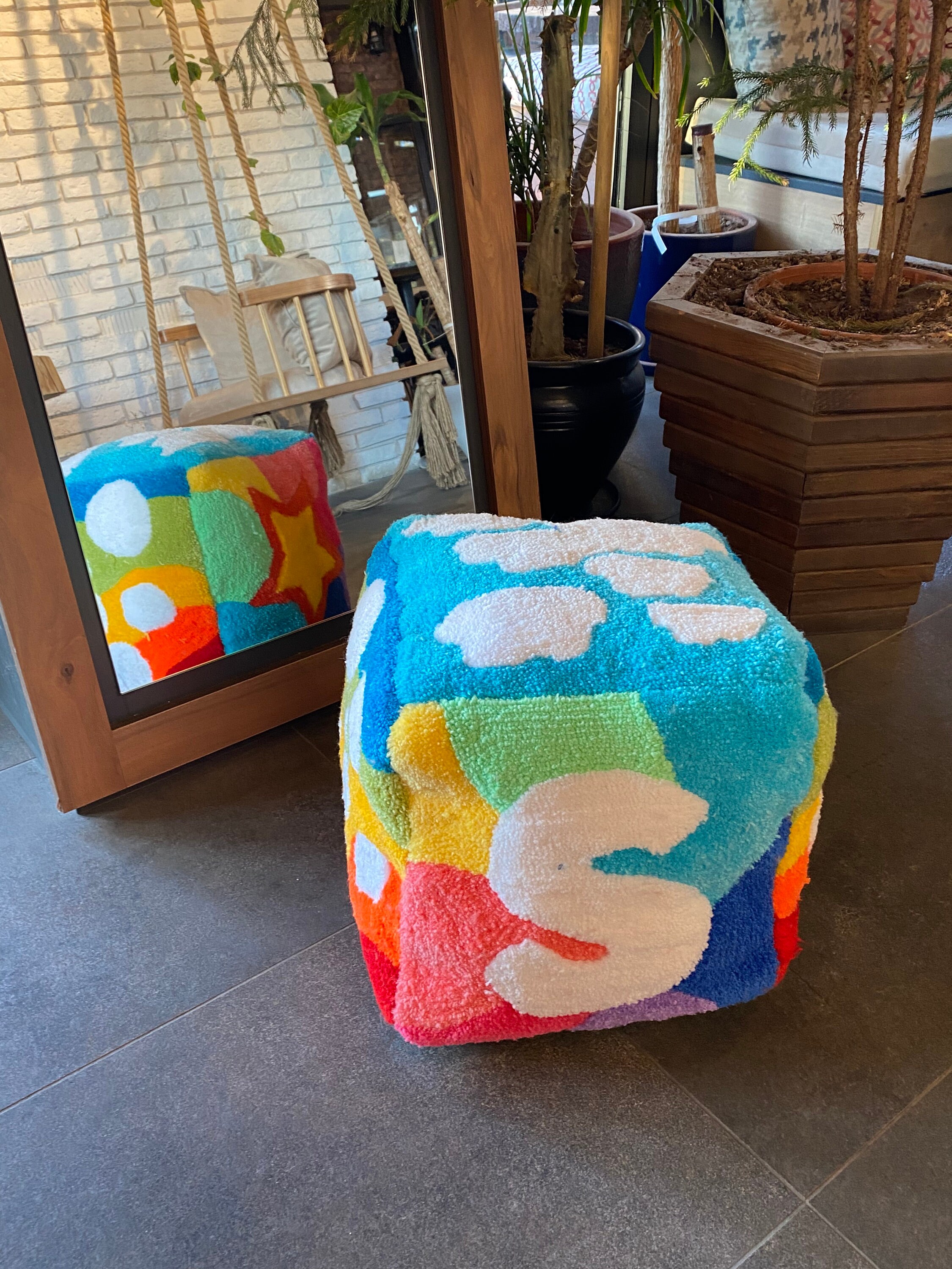 Mystery Box Ottoman Pouf Cover unstuffed / Mystery Box / %100 Handmade ...