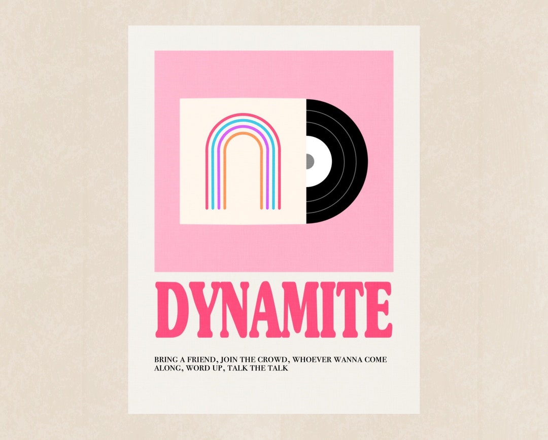 BTS dynamite Wall Print Aesthetic Kpop Decor - Etsy