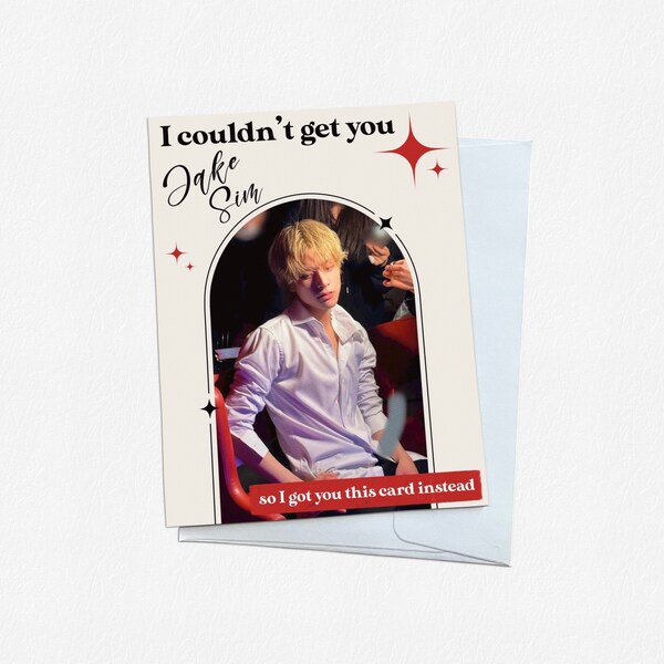 Enhypen Jake Birthday Card - Etsy