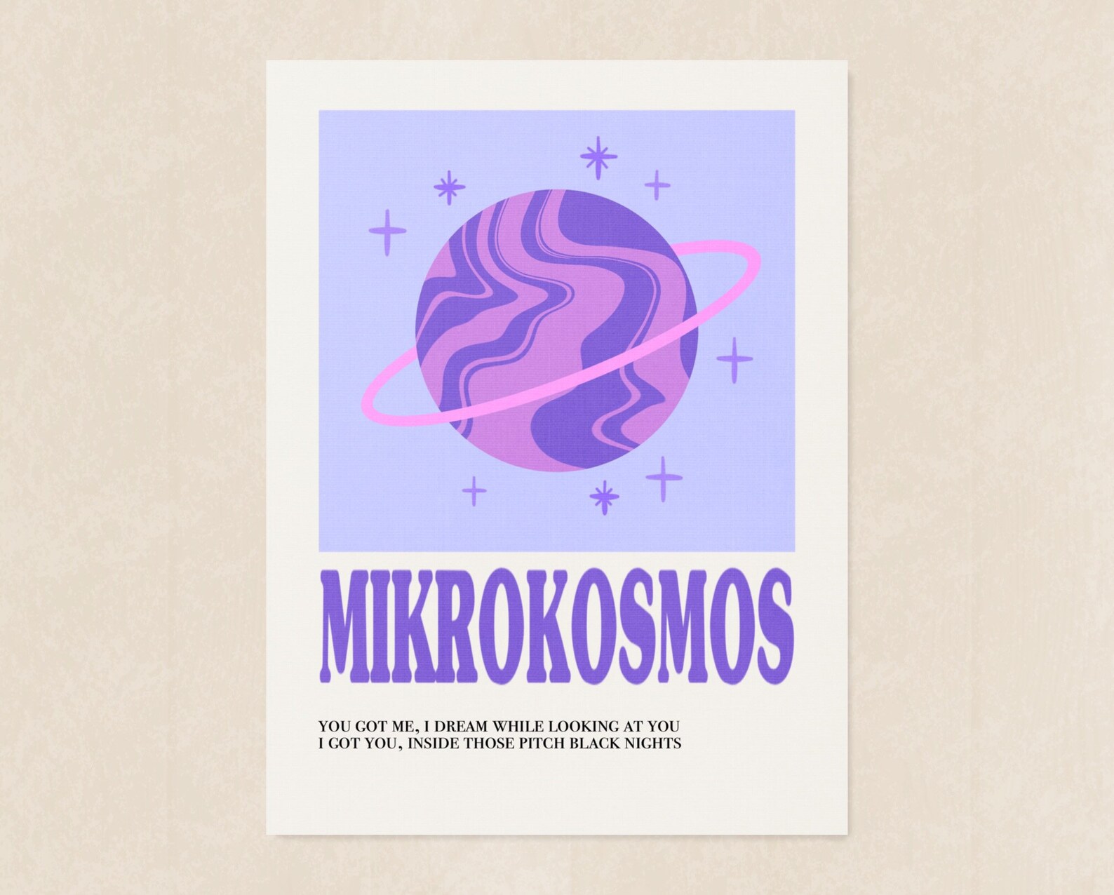 BTS mikrokosmos Wall Print Aesthetic Kpop Decor - Etsy