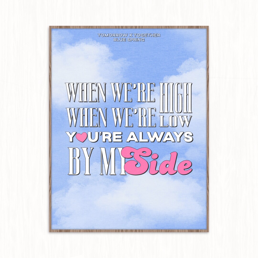 TXT blue Spring Poster Aesthetic Kpop Merch - Etsy