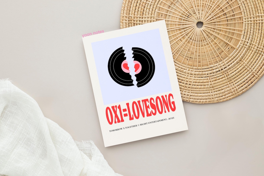 TXT 0xlovesong Wall Print Aesthetic Kpop Decor - Etsy