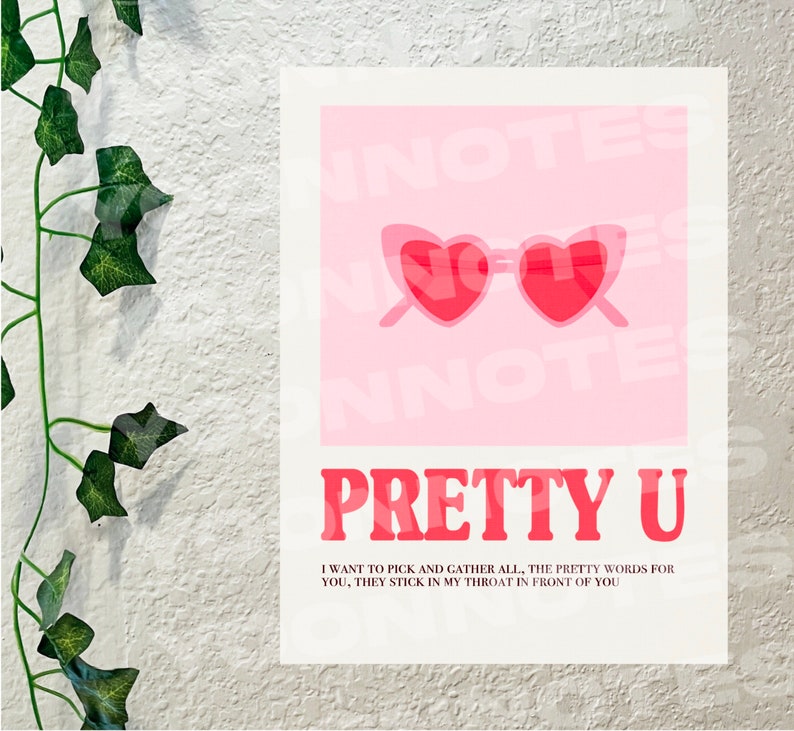 Seventeen pretty U Wall Print Aesthetic Kpop - Etsy