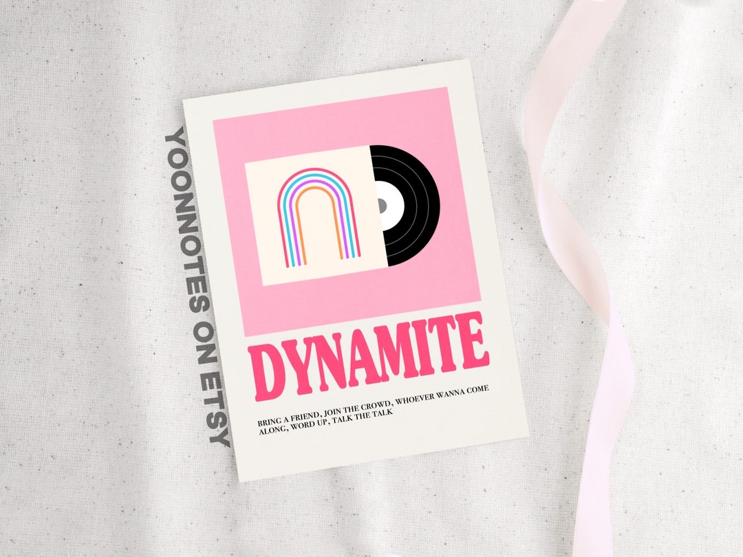 BTS dynamite Wall Print Aesthetic Kpop Decor - Etsy