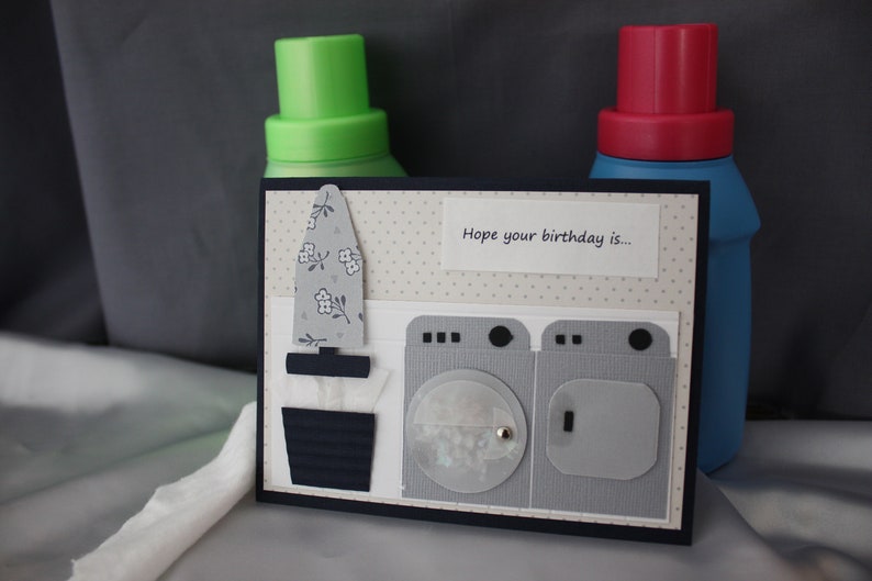 3D Happy Birthday Washer Dryer Card - Etsy