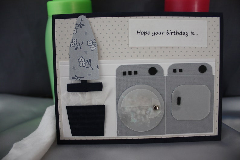 3D Happy Birthday Washer Dryer Card - Etsy