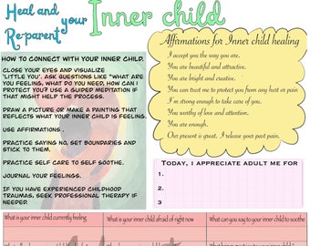 Inner Child Healing Worksheet - Etsy