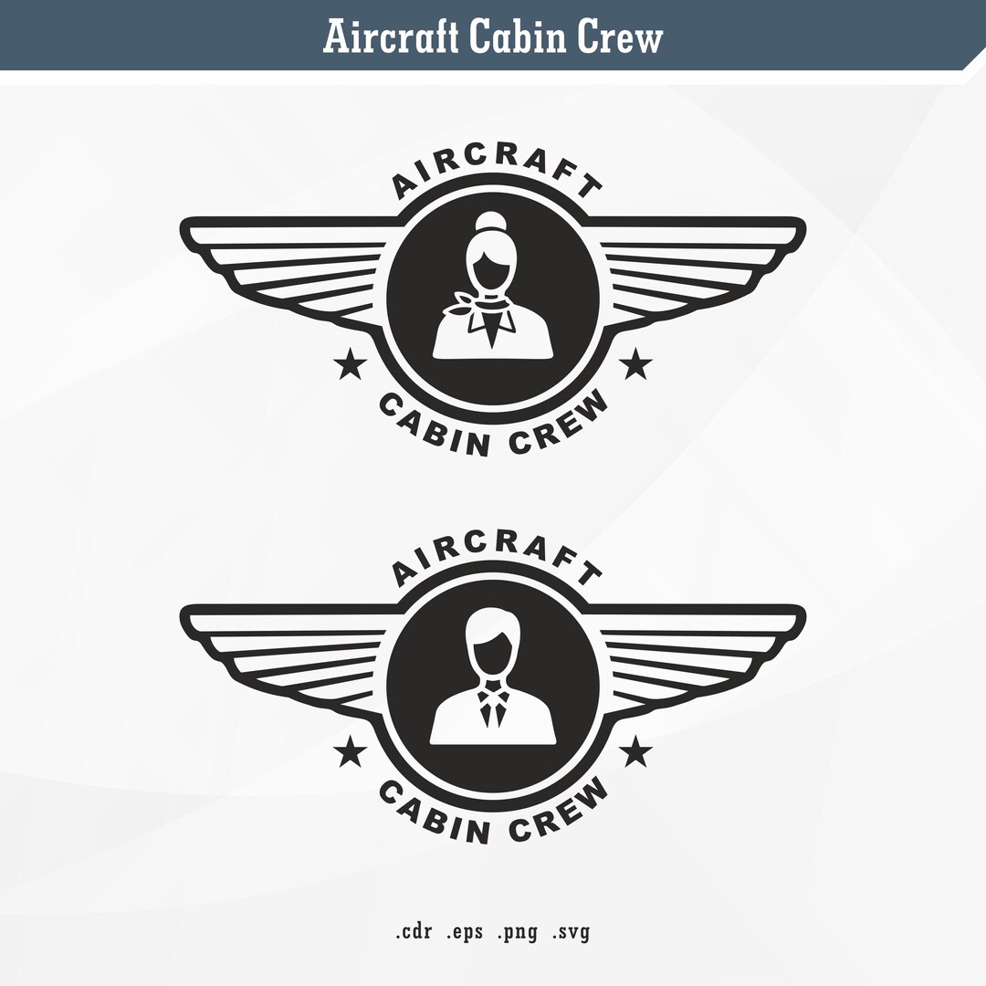 Aircraft Cabin Crew SVG | Flight Attendant Vector Cut File - Etsy