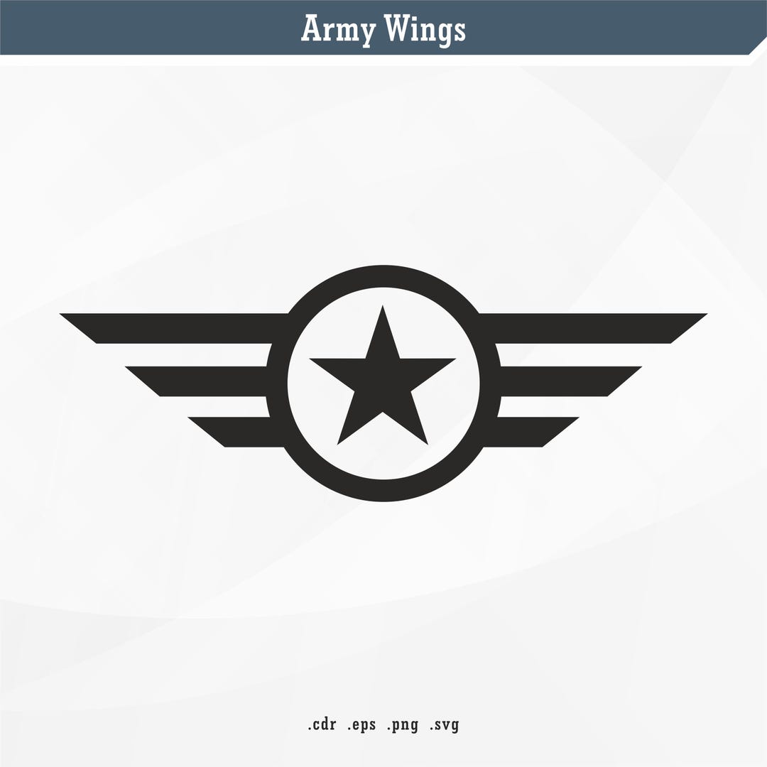 Army Wings SVG | Digital Vector - Etsy