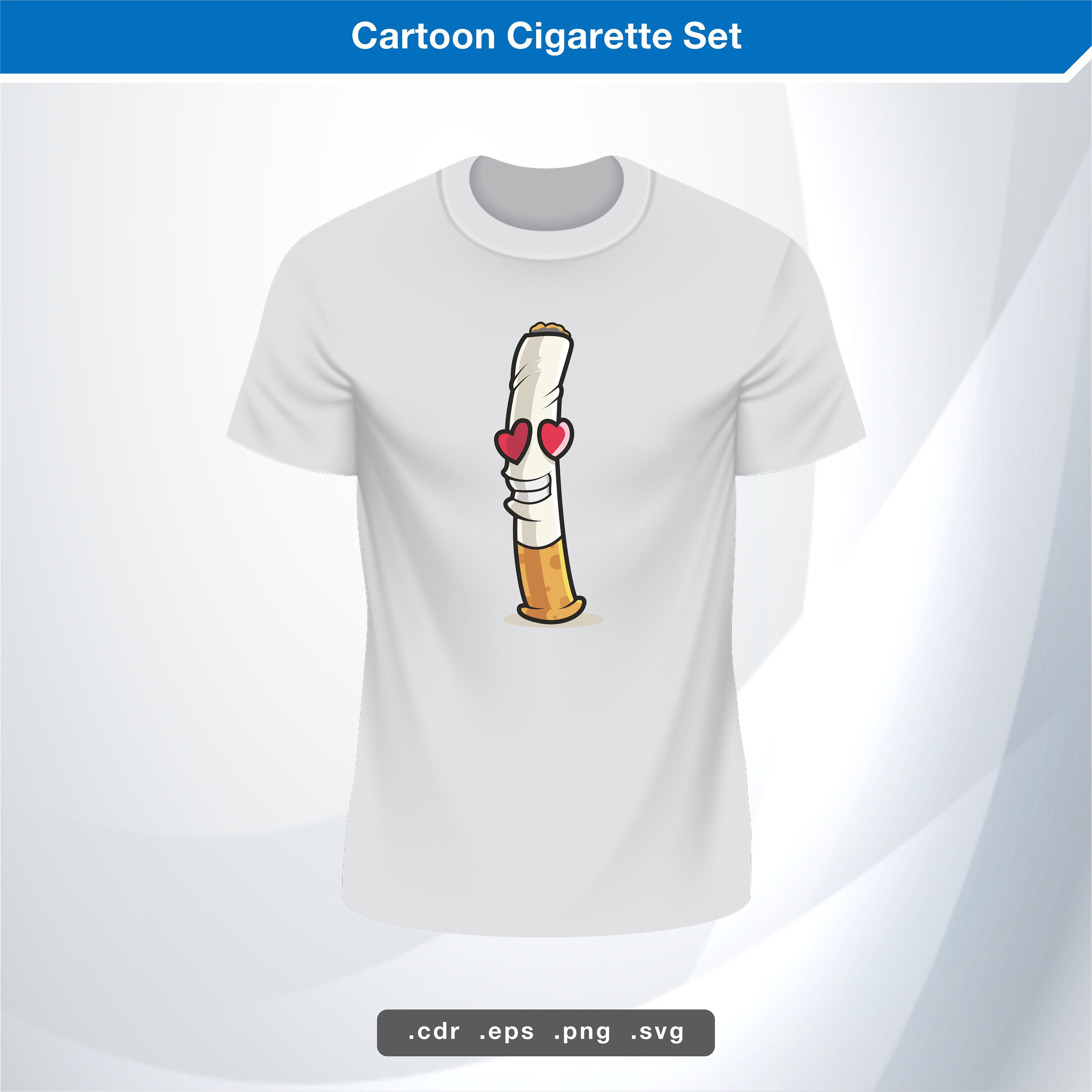 Cartoon Cigarette Set SVG Digital Vector Set - Etsy