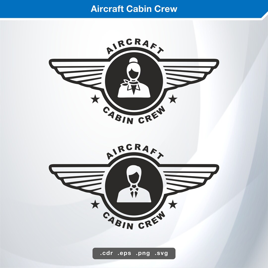Aircraft Cabin Crew SVG Digital Vector - Etsy Australia