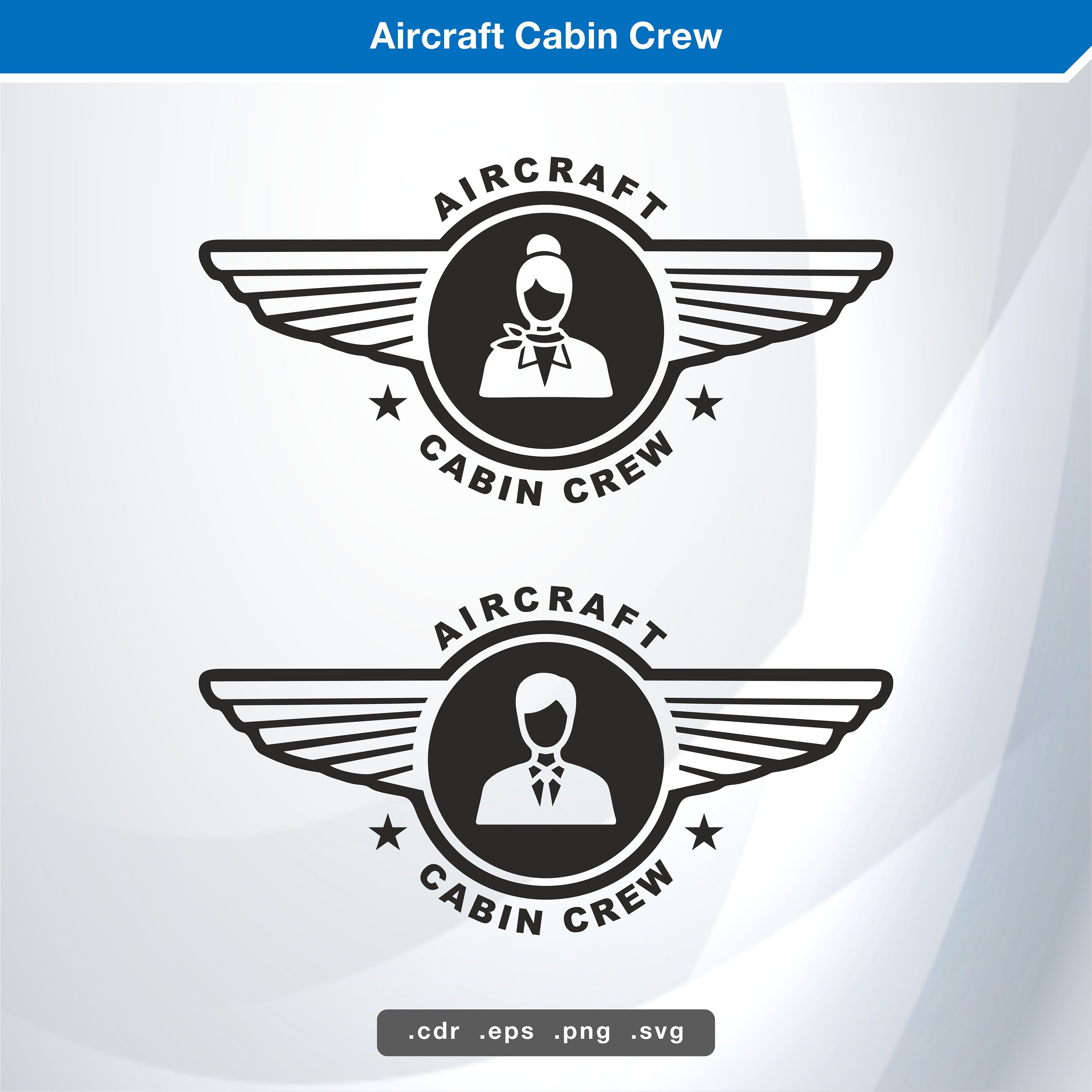 Aircraft Cabin Crew SVG Digital Vector - Etsy