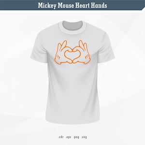 Mickey Mouse Heart Hands SVG | Digital Vector - Etsy