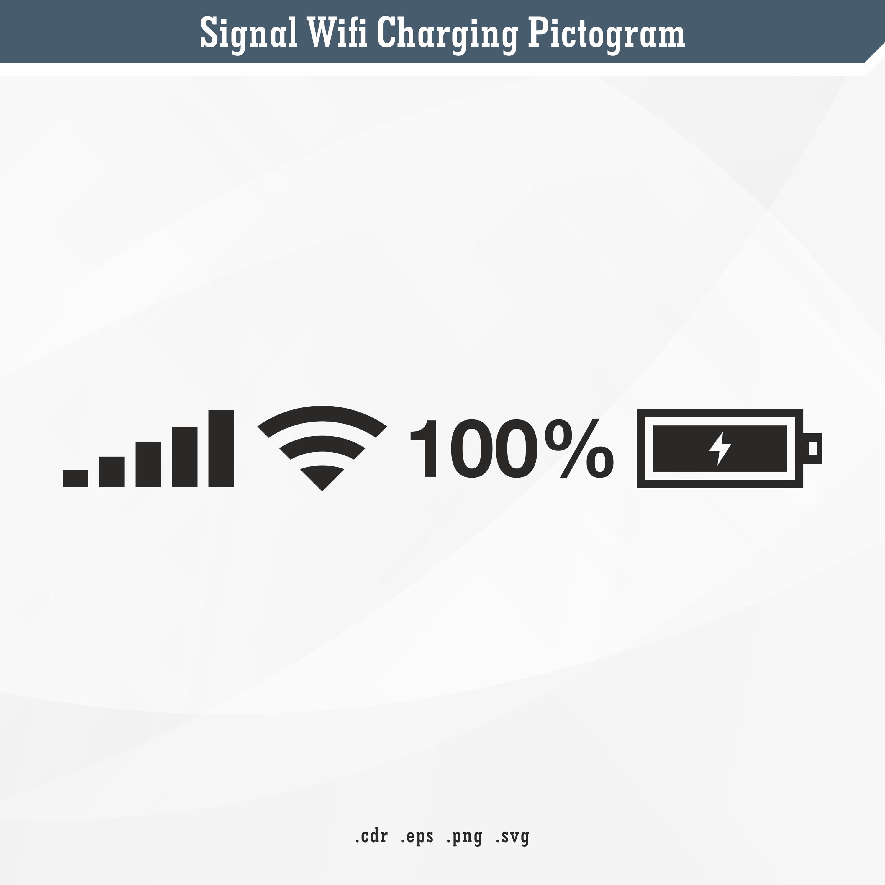 Signal Wifi Charging SVG | Wireless Charging Icon Vector | Digital Cut ...