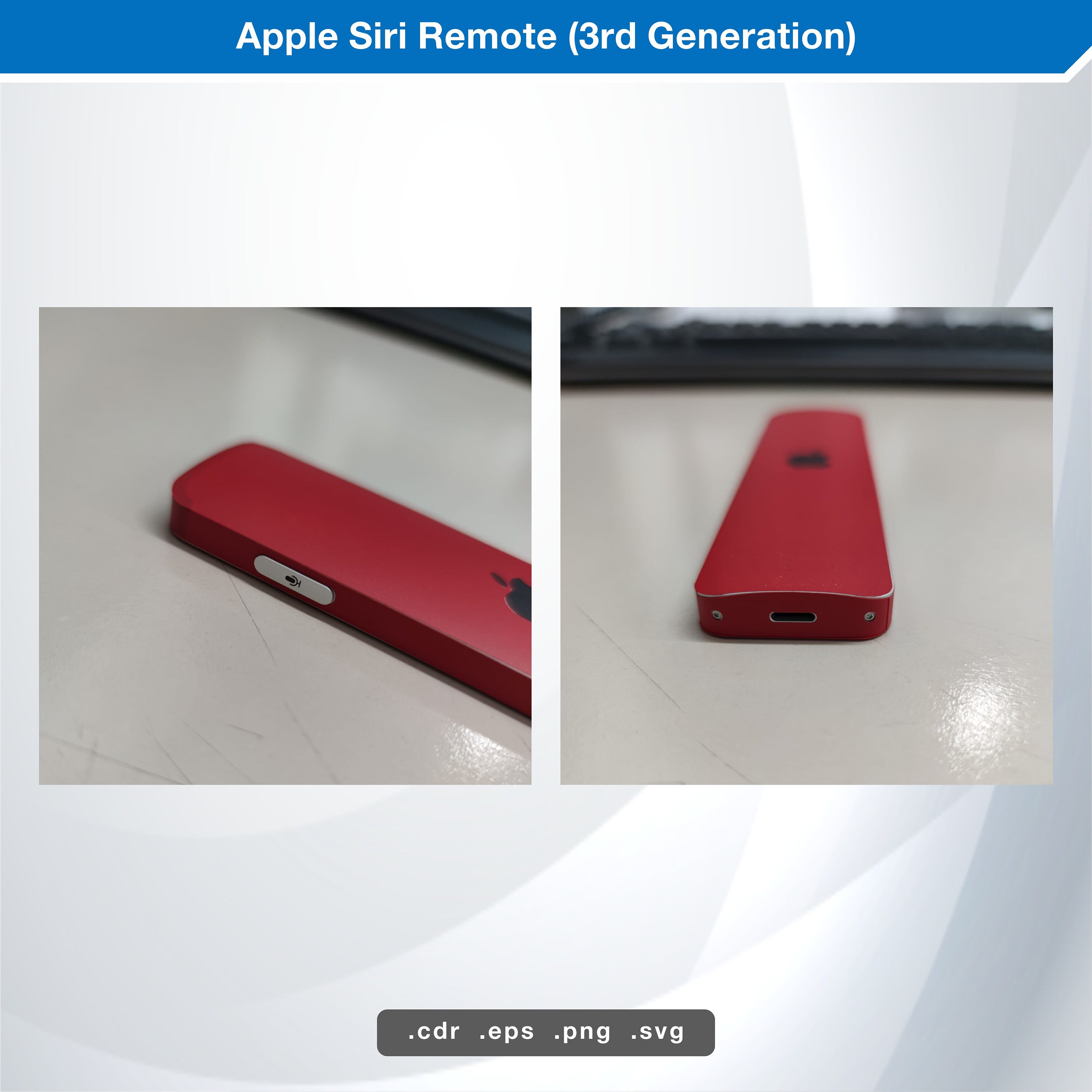 Apple Siri Remote 3rd Generation SVG Vector - Etsy