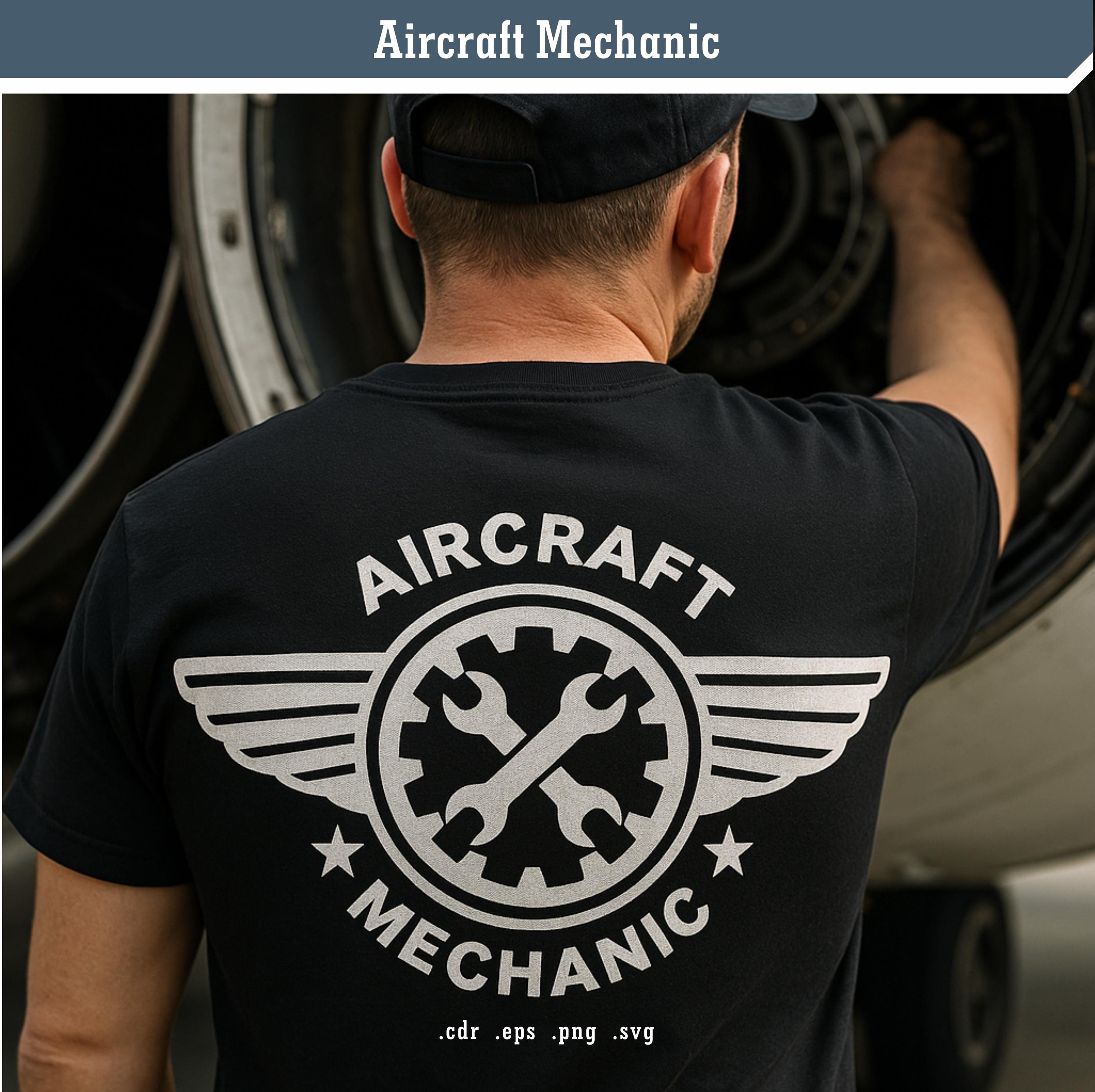 Aircraft Mechanic SVG | Aviation Mechanic Vector Cut File - Etsy