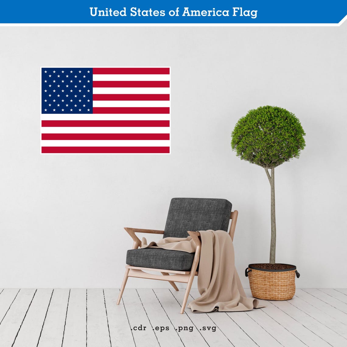 United States of America Flag SVG Digital Vector - Etsy
