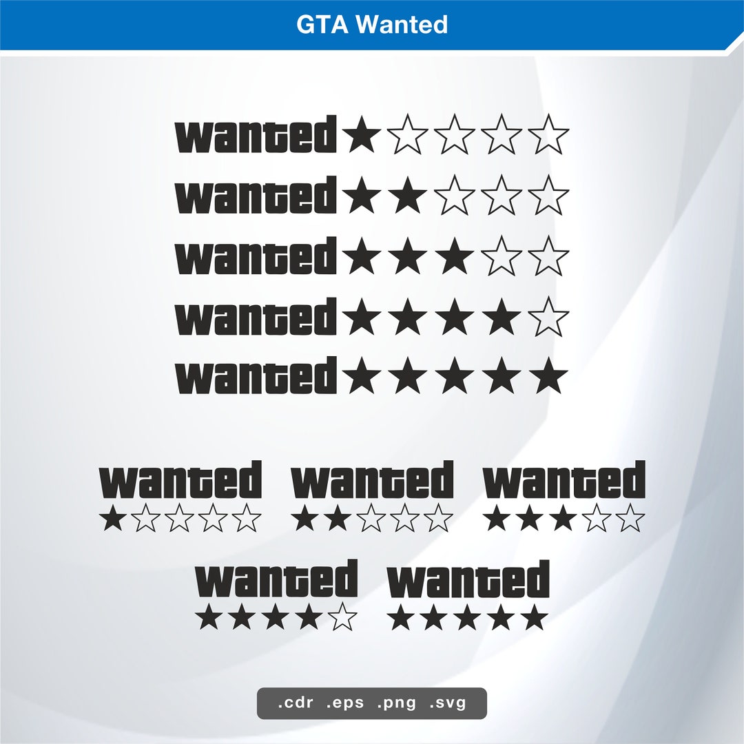 GTA Wanted SVG Digital Vector - Etsy