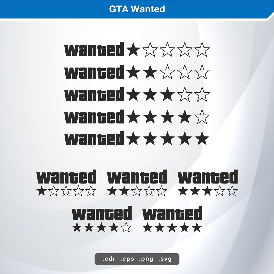 GTA Wanted SVG Digital Vector - Etsy