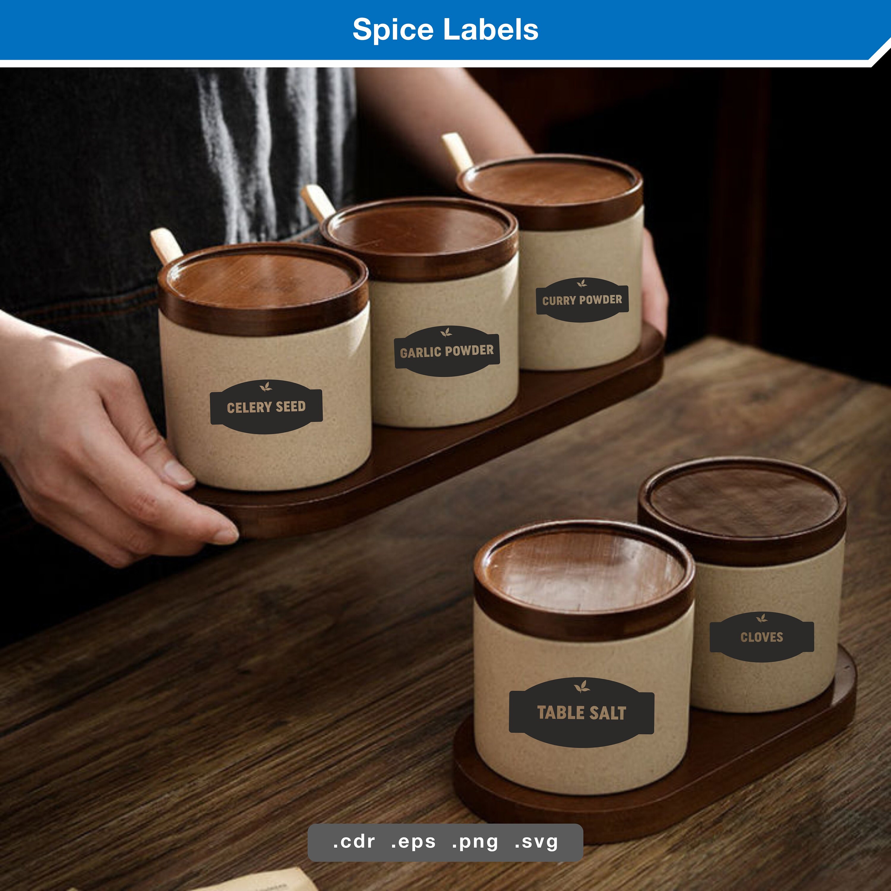 Spice Label SVG Digital Vector - Etsy
