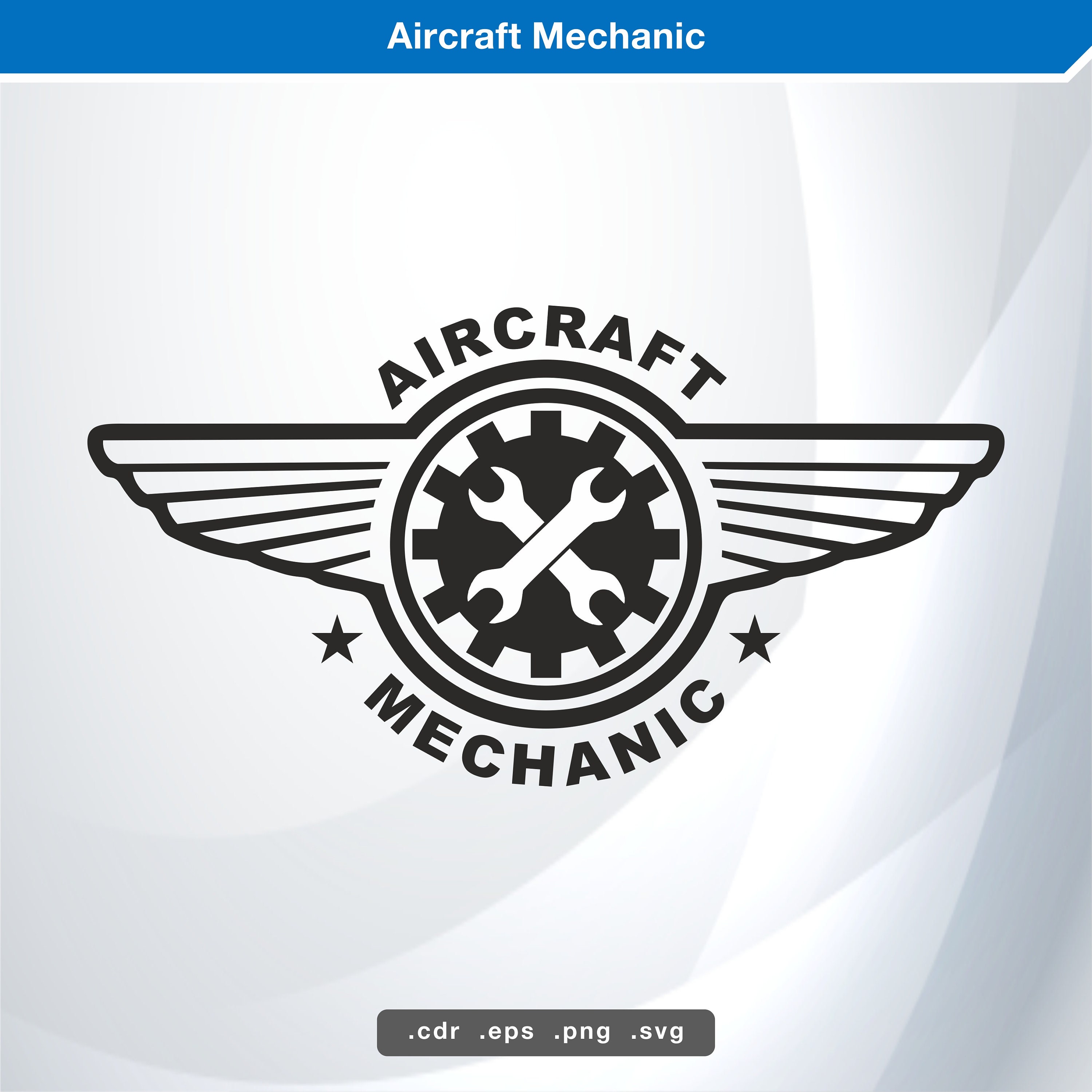 Aircraft Mechanic SVG Vector - Etsy