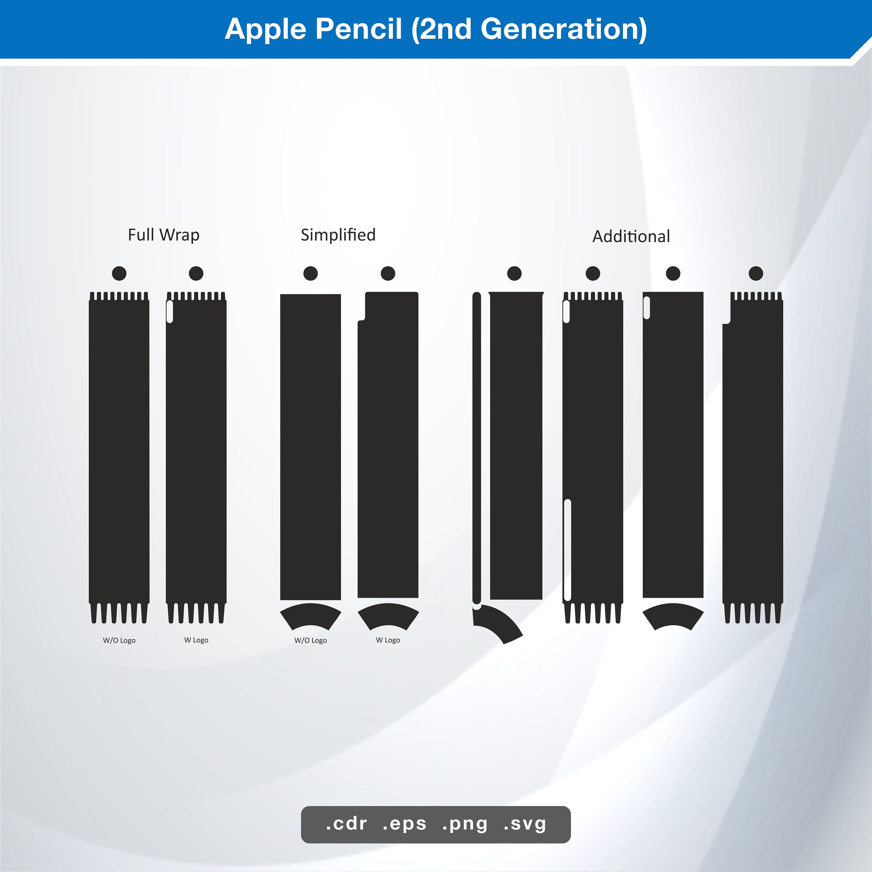 Apple Pencil 2nd Generation SVG Digital Skin Template - Etsy