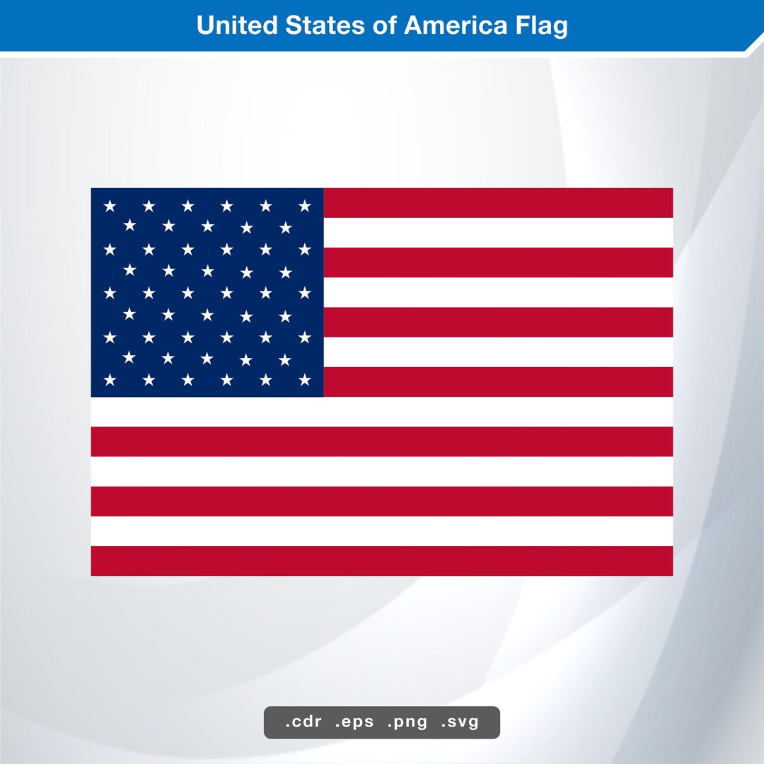 United States of America Flag SVG Digital Vector - Etsy