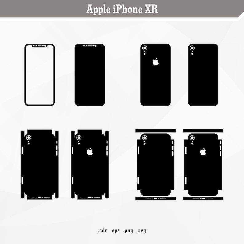 Apple iPhone XR | SVG Digital Skin Template - Etsy Australia