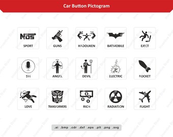 Funny Car Button | Etsy