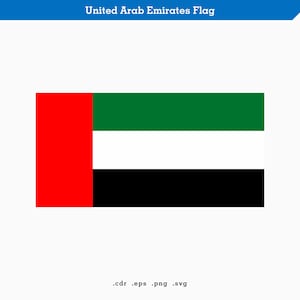 United Arab Emirates Flag SVG Digital Vector - Etsy