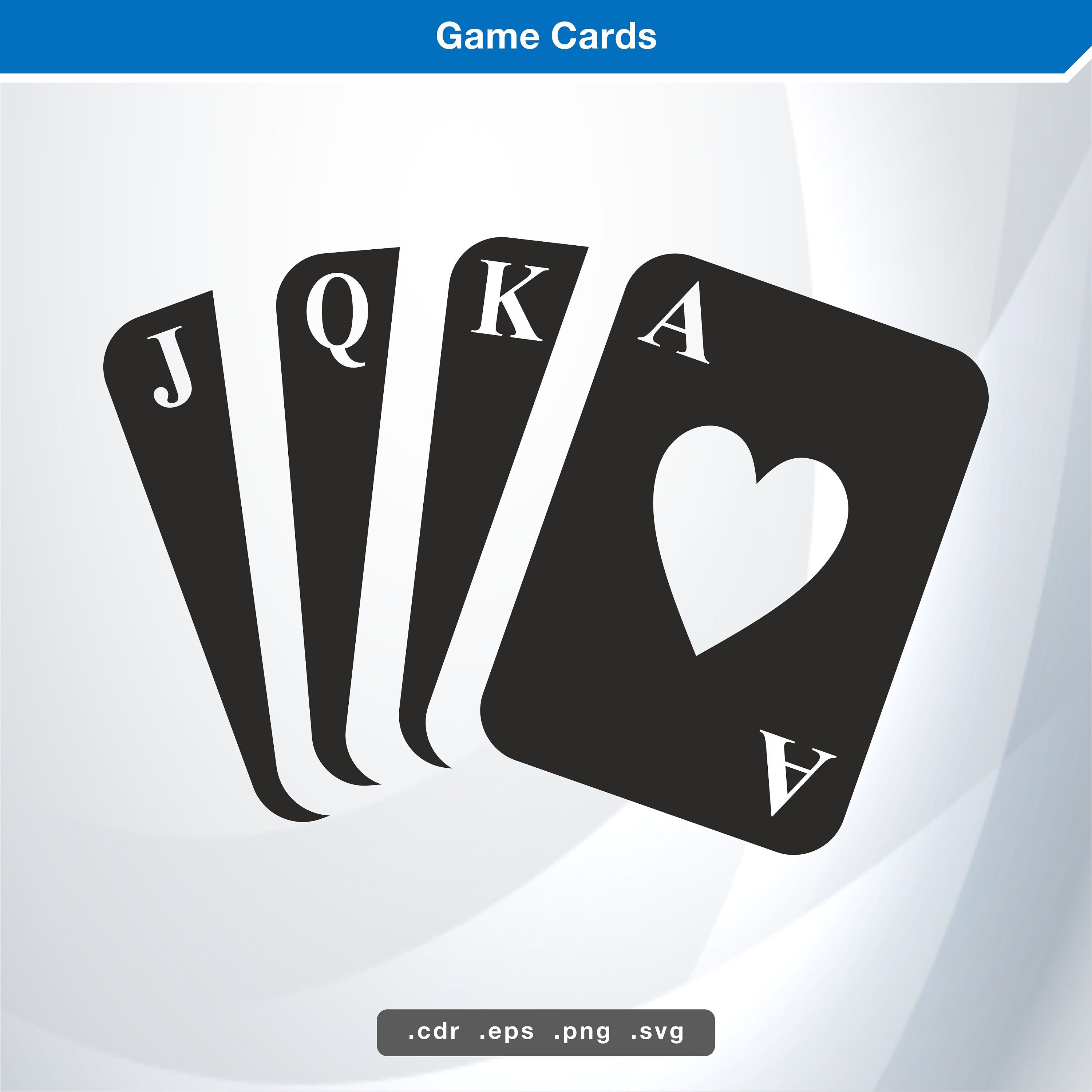 Game Cards SVG Digital Vector - Etsy