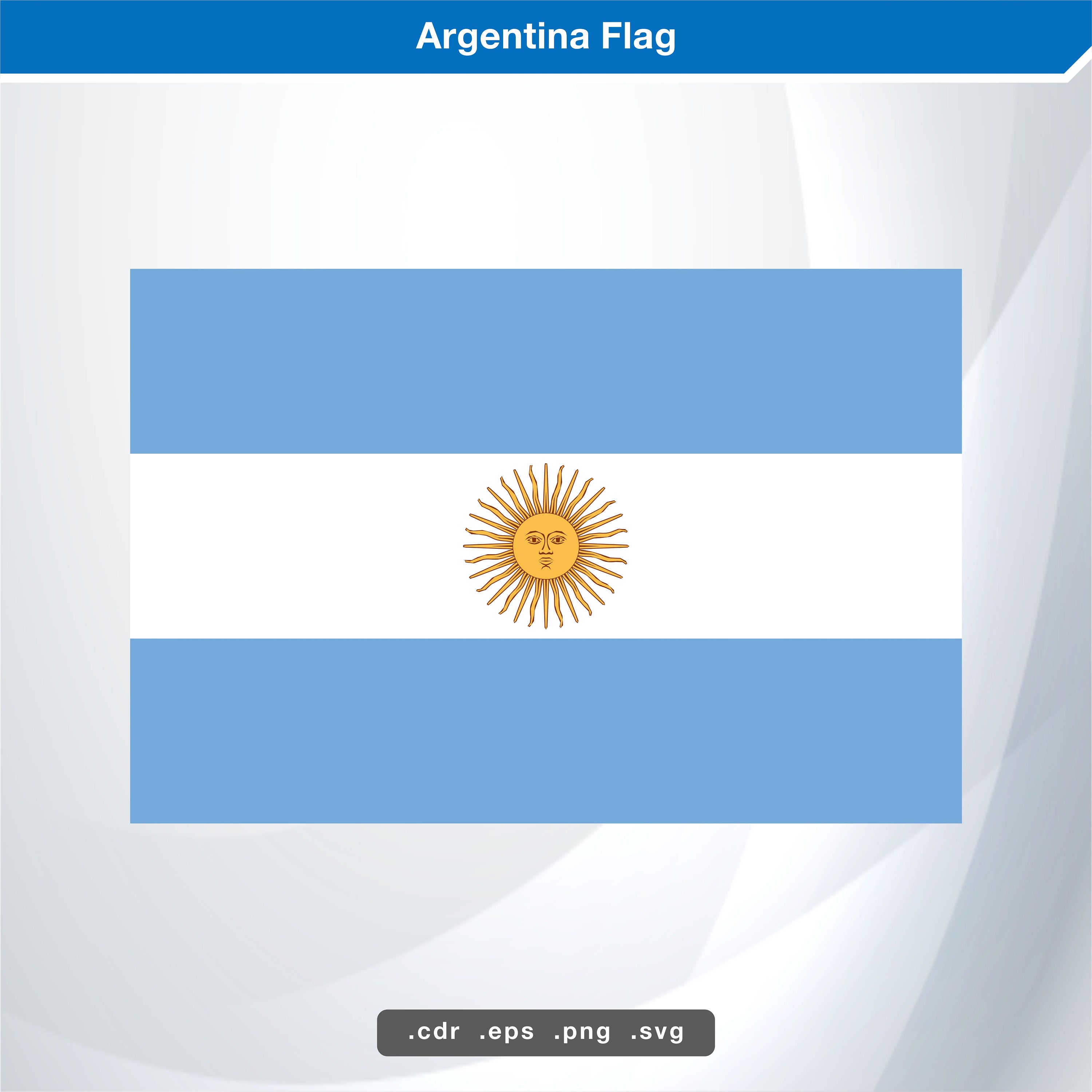 Argentina Flag SVG Digital Vector - Etsy