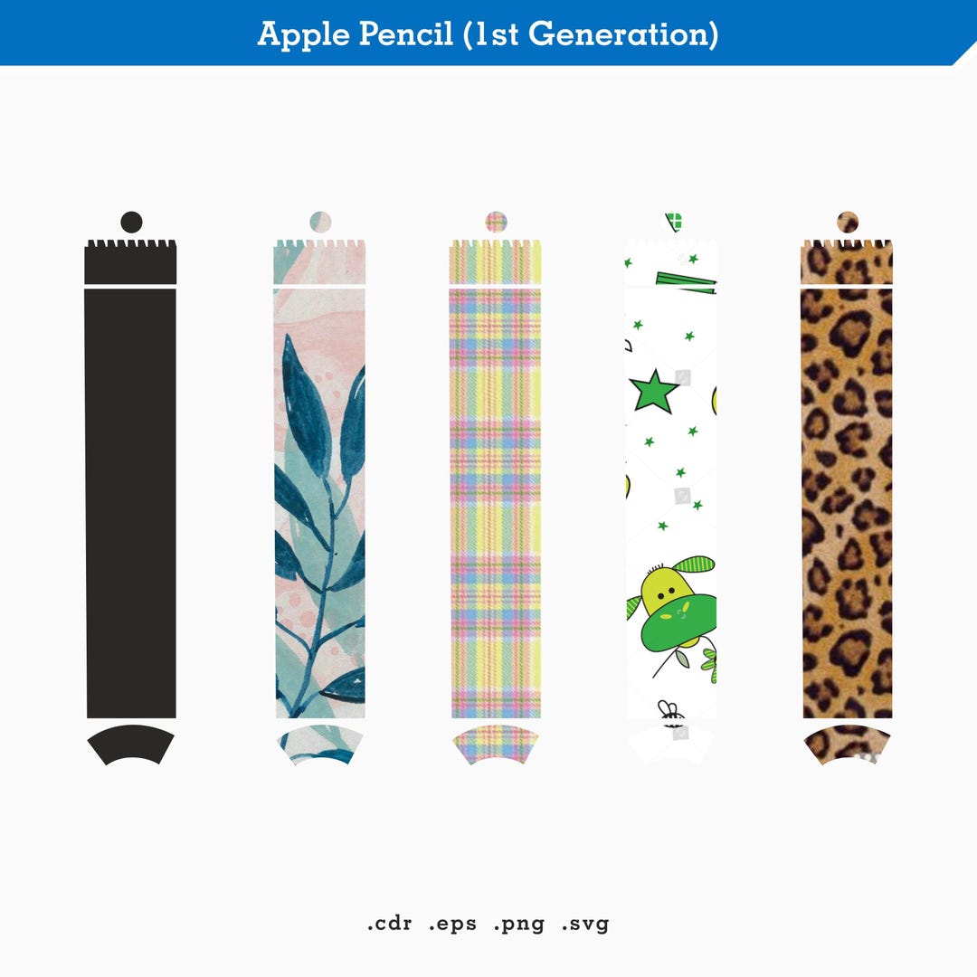 Apple Pencil 1st Generation SVG Digital Skin Template - Etsy