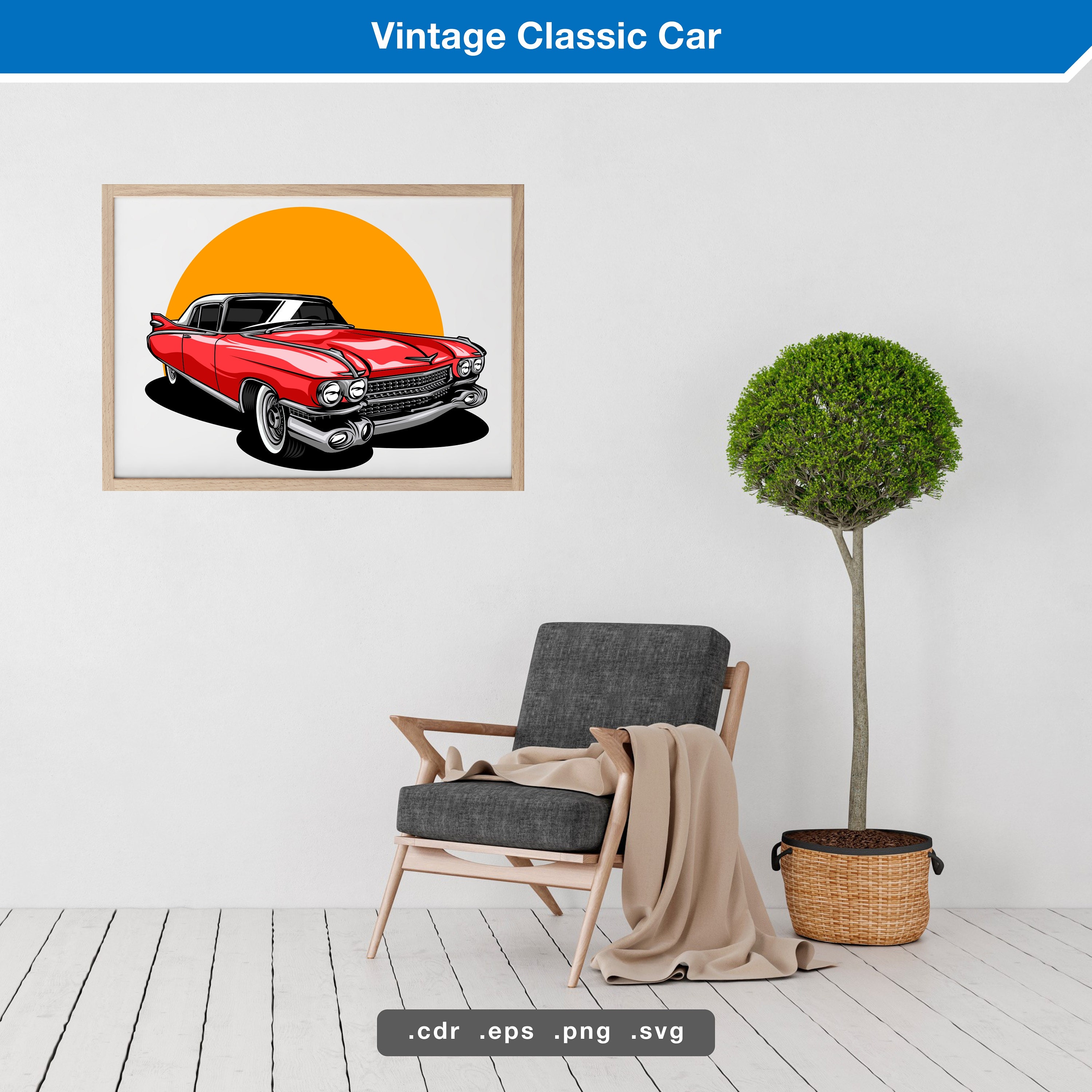 Vintage Classic Car SVG Digital Vector - Etsy