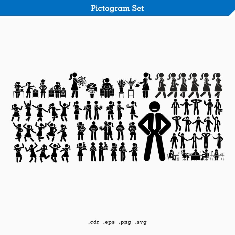 Pictogram SVG Digital Vector Set - Etsy