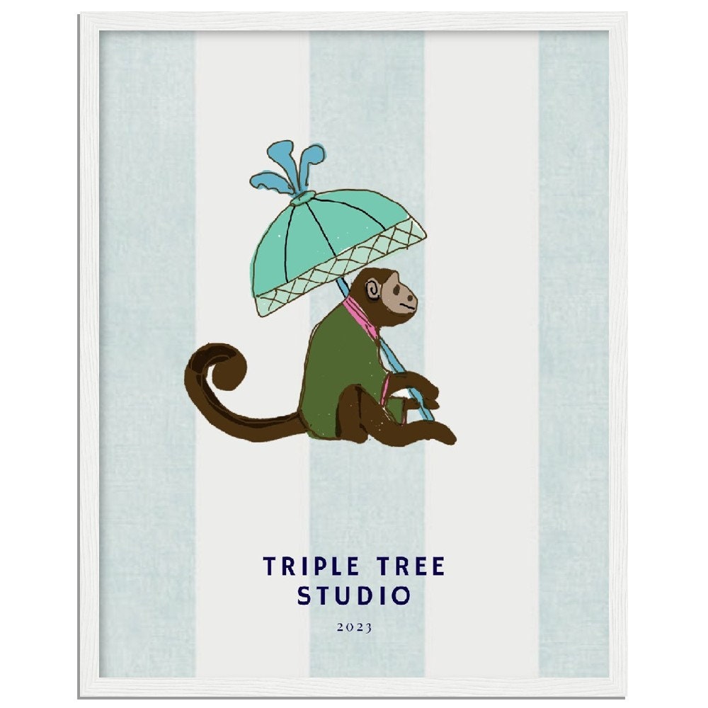 Monkey Premium Matte Paper Wooden Framed Poster 40x50 Cm / 16x20 ...