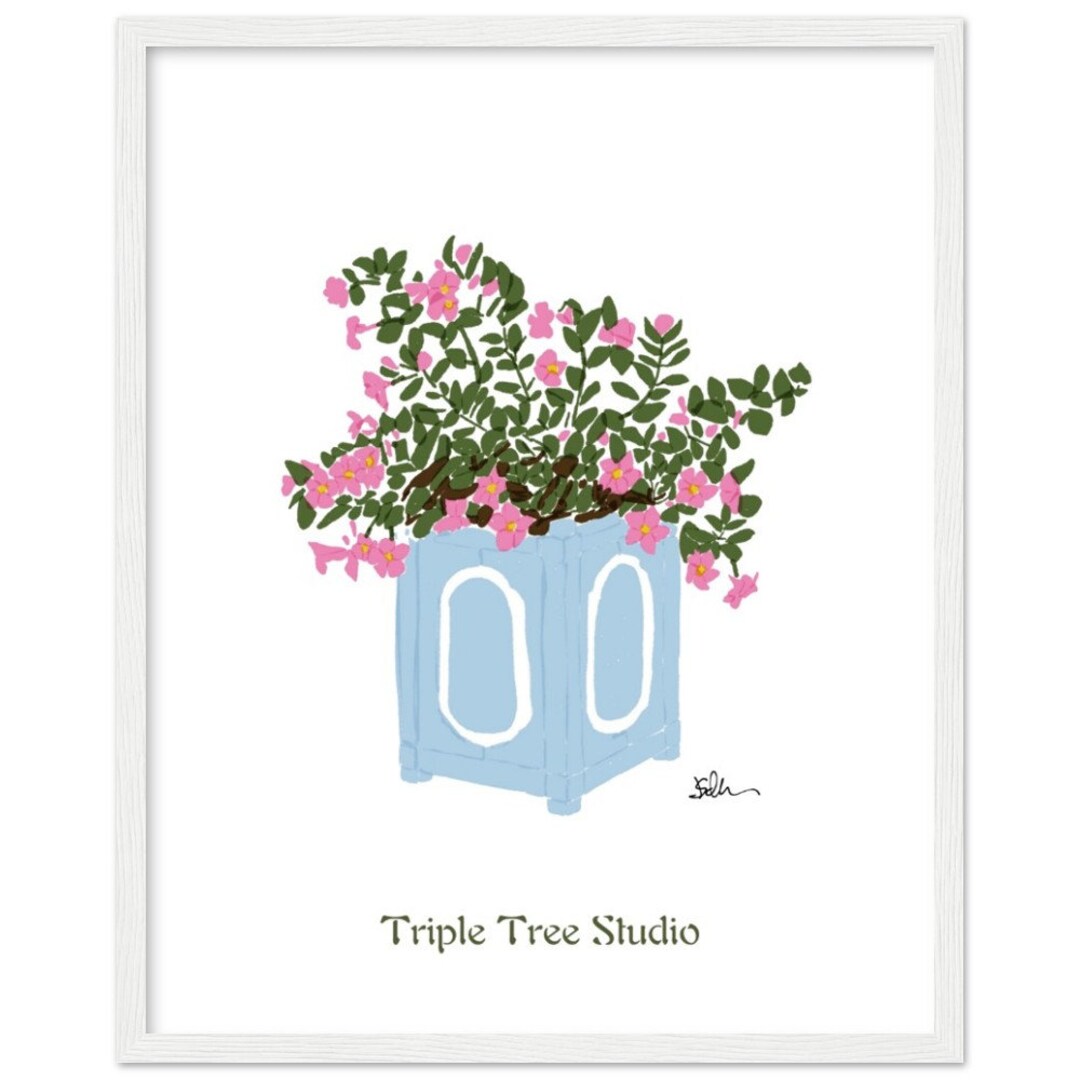 Blue Planter Premium Matte Paper Poster mit Holzrahmen 40x50 - Etsy.de