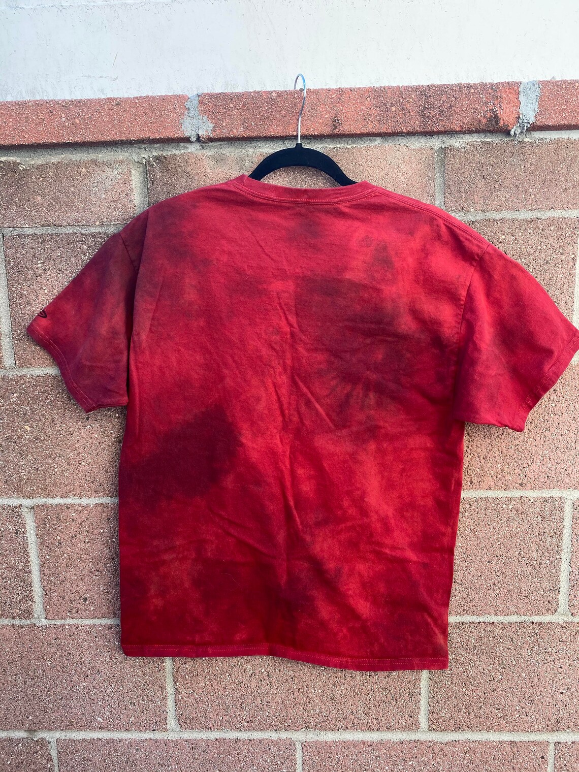 Red Bleach Tie Dye Shirt | Etsy