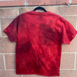 Red Bleach Tie Dye Shirt | Etsy