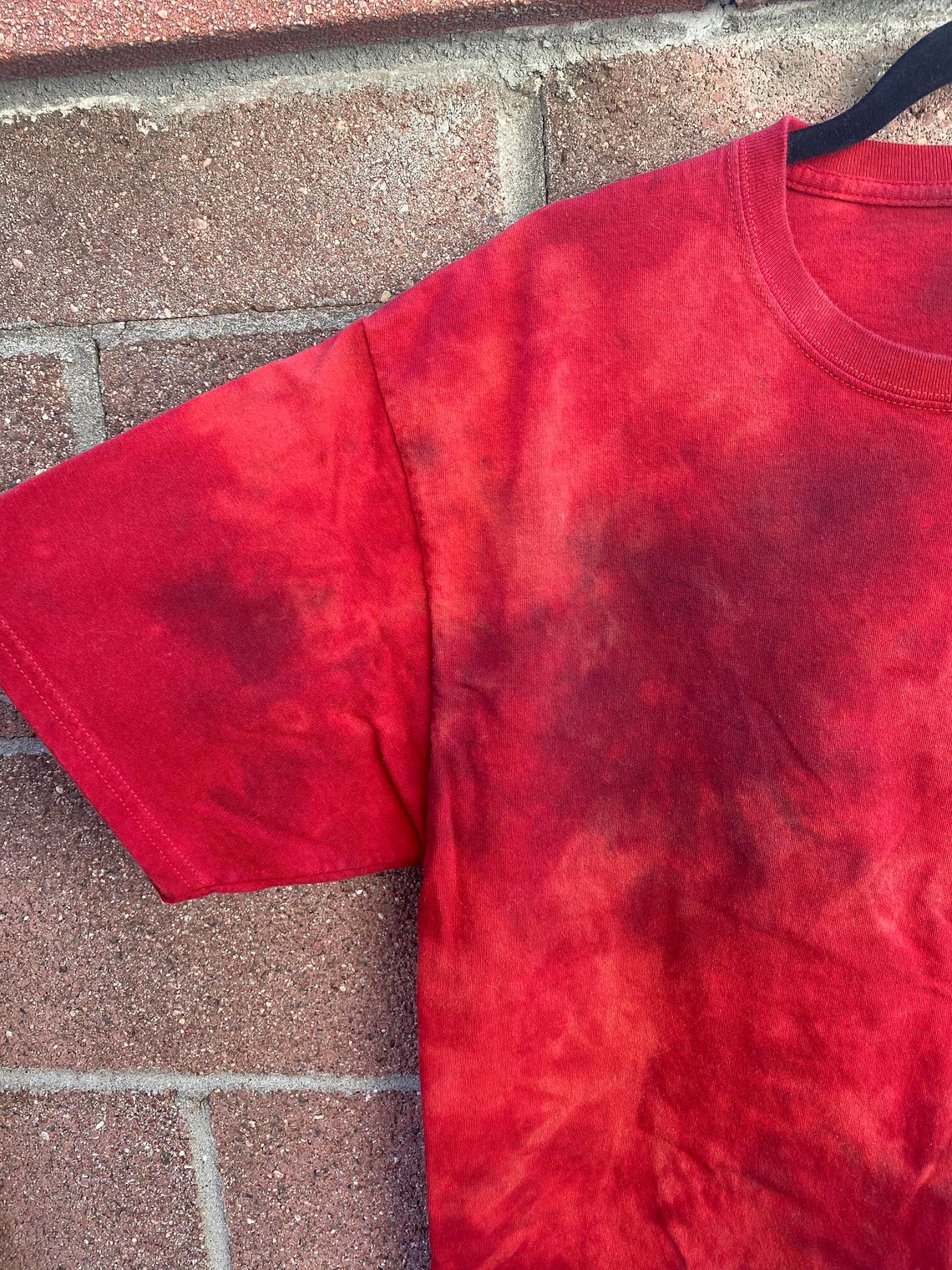 Red Bleach Tie Dye Shirt | Etsy