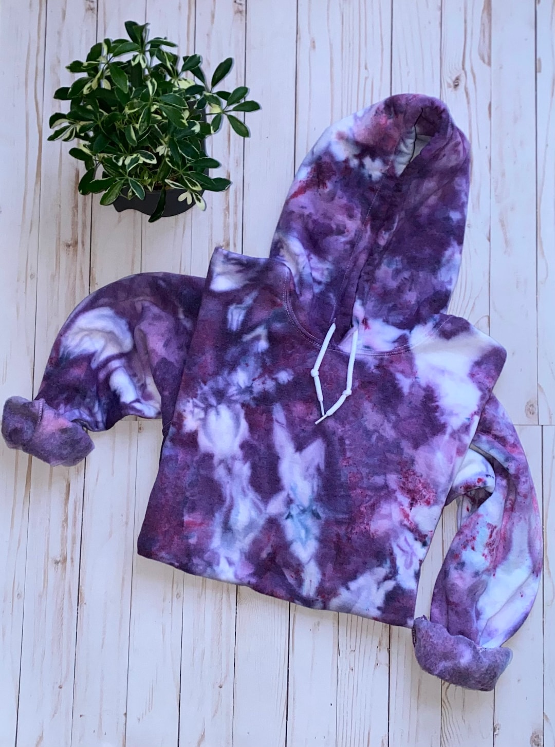 Ice Dye Hoodie, Ice Dyed, Purple Hoodie, Tie Dye Sweatshirt, Trendy ...