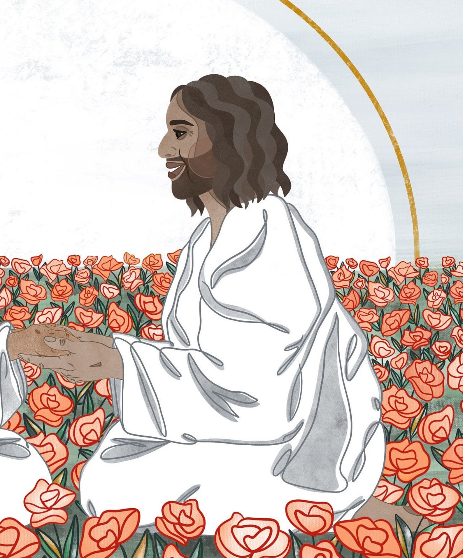 DIGITAL DOWNLOAD of "reunion Sweet" - Jesus Art Print- Jesus Art LDS ...