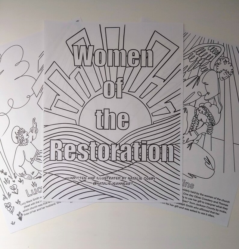 Women of the Restoration Coloring Book LDS Coloring Pages | Etsy