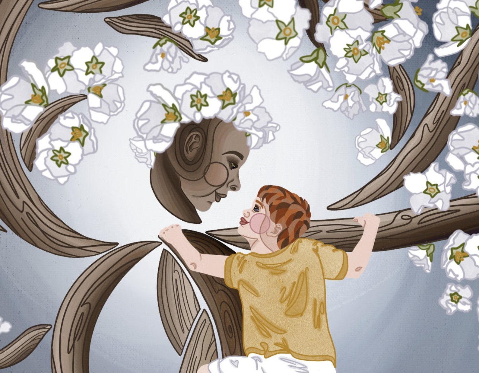 In the Tops of the Whispering Trees I Hear Her Art Print - Etsy