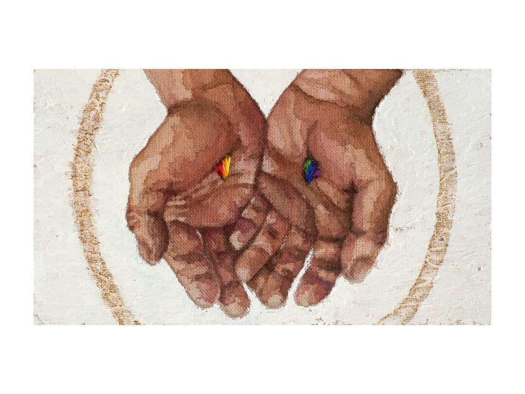 I Have Graven Thee Upon the Palms of My Hands Fine Art Print - Christian Lgbt Art - LGBT ...