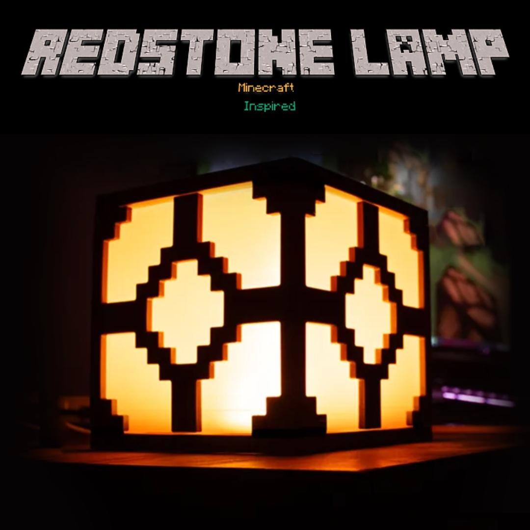 Mine-craft Inspired Redstone Lamp – 3D Printed LED Night Light | Gamer ...