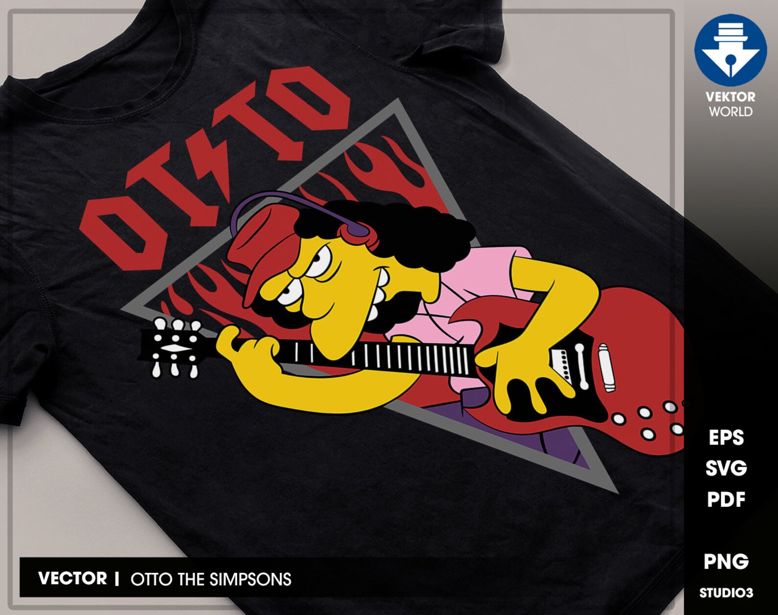 Vector The Simpsons / Otto / pdf eps svg .studio3 png | Etsy
