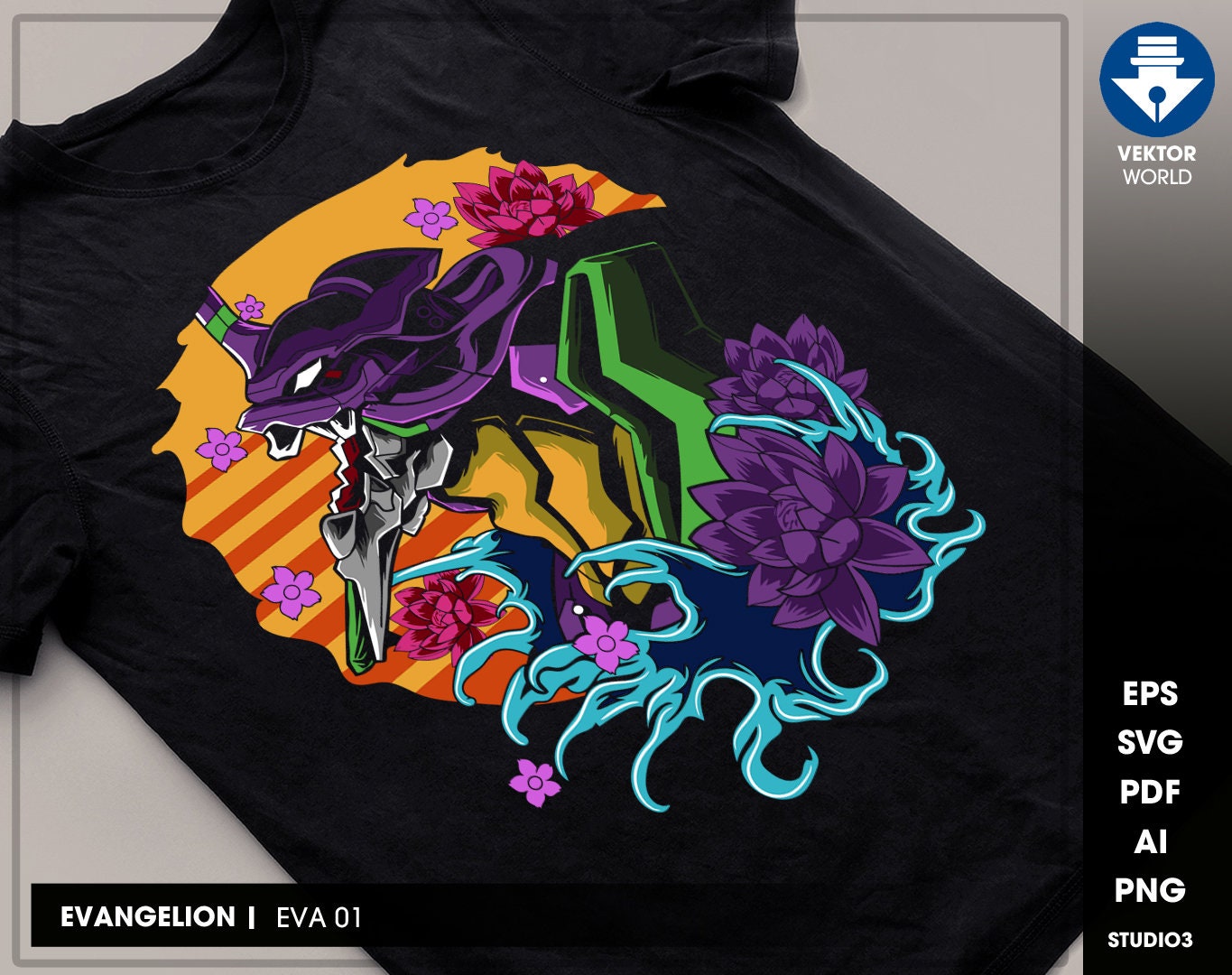 Vector Evangelion / Eva 01 / pdf eps ai svg .studio3 png | Etsy